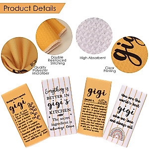 OCCdesign Gifts for Grandma - Unique Kitchen Dish Towels, 24 x 16 Inch Set of 4 for Nana, Gigi