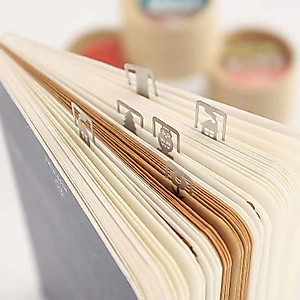 Katartizo Boxes Corner Bookmark Darts Thin Stainless Steel Mini Bookmarks 20 Pieces Metal Bookmarks Mixed Shapes for Reading, Page Mark, Students (Forest Element)