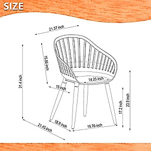 Brampton Chiavari Outdoor Chairs Set of 4 Legs | Perfect for Patio, 4-Piece, Light Teak Finish