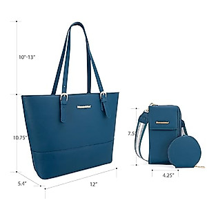 Montana West Purses and Handbags for Women Tote Purse and Wallet Set Shoulder Satchel Bag for Women 3PCS MWC3-179BL