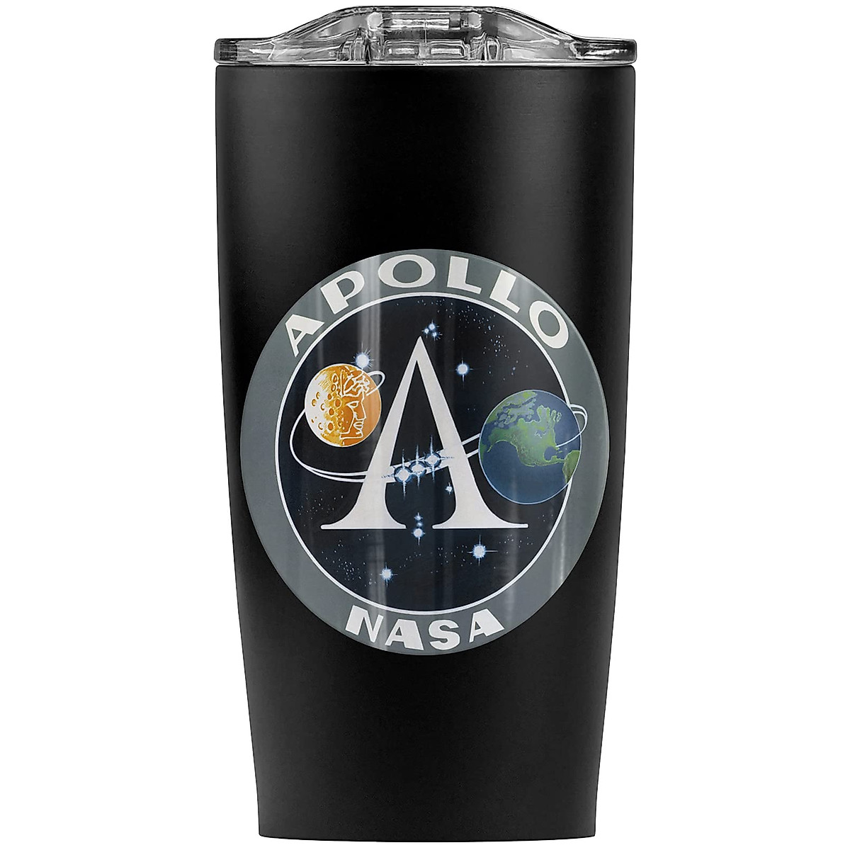 NASA Apollo Mission Patch Stainless Steel Tumbler 20 oz Coffee Travel Mug/Cup, Vacuum Insulated & Double Wall with Leakproof Sliding Lid | Great for Hot Drinks and Cold Beverages