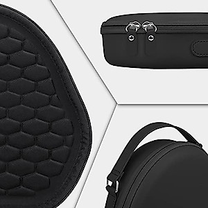 Canboc PU AirPods Max Smart Case Replacement for New Apple AirPods Max Headphone, Extra-Room fit Charger Cable, Black