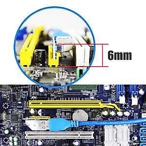 GLOTRENDS UEX101 600mm PCIe 3.0 X1 Riser Cable for PCIe WiFi Card, M.2 PCIe Card, Firewire Card, USB PCIe Card, Sound Card, etc