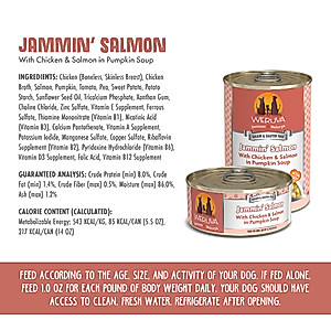 Weruva Classic Dog Food, Jammin' Salmon with Chicken & Salmon in Gravy, 14oz Can (Pack of 12), Red (Jammin’ Salmon)