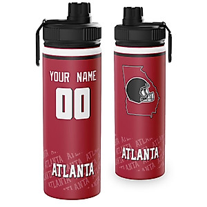 ANTKING Atlanta Tumbler Travel Mug Coffee Cup Custom Name Number for Men Gifts Women Youth