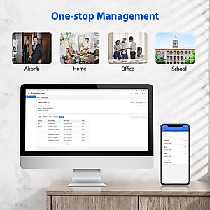 Smart Lock,Bluetooth Enabled Fingerprint and Touchscreen Electronic Door Lock|TTLock Door Lock|Keyless Entry Door Lock|Auto Lock|Remote Share|Smart Door Lock for Front Door Office Airbnb Garage Black