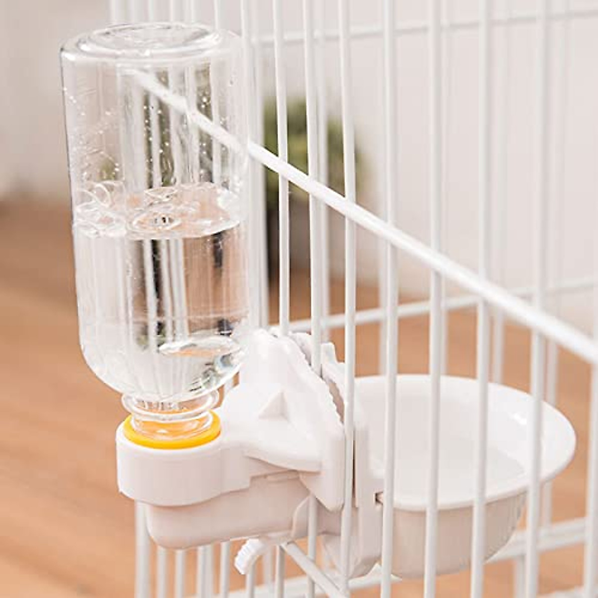 Rabbit Water Bottle,17oz Hanging Water Fountain Automatic Dispenser Water Feeder Bowl Detachable No Leak for Bunny Chinchilla Guinea Pig Hedgehog Hamsters Ferret Small Animal