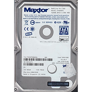7H500F0, Code HA431DD0, NGBA, Maxtor 500GB SATA 3.5 Hard Drive