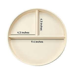 YBOBK HOME Portion Control Plate For Adults, Round Bariatric Portion Control Plate, Reusable Plastic Divided Plate With 3 Compartments, Dishwasher & Microwave Safe