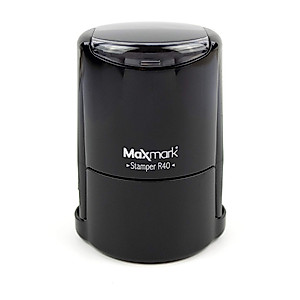 Round Notary Stamp for State of North Carolina- Self Inking Stamp - Top Brand Unit with Bottom Locking Cover for Longer Lasting Stamp - 5 Year Warranty