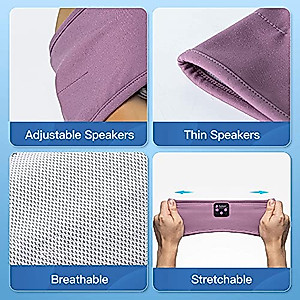 Fulext Sleep Headphones Wireless, Upgrade Wireless Sports Headband Headphones with Ultra-Thin HD Stereo Speakers Long Time Play for Side Sleepers Running Yoga Travel, Gifts for Men Women