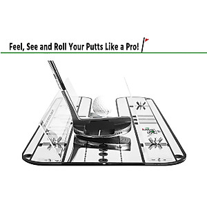 Premium Golf Alignment Mirror - All in One Value Pack Golf Putting Practice Aids ​to Improve All Aspects of Your Short Game