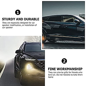 Milisten 2 Pcs Speaker Adapter Spacer Ring Black Replacement Audio Washer Ring for Car Audio Speaker Accessories