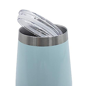 BUILT 12 Ounce Double Wall Stainless Steel Wine Tumbler with Lid Mint 5270078