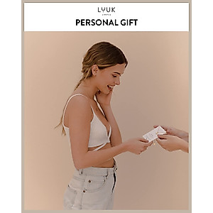 LUUK LIFESTYLE Necklace for women with ginkgo leaf pendant and HAPPINESS gift card, modern and minimalist fashion accessory, jewelry for everyday wear, good luck charm, zen yoga gift, gold