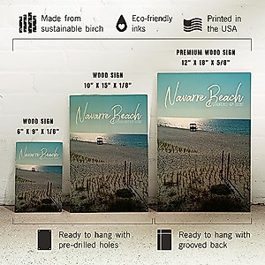 Lantern Press 6x9 Inch Wood Sign, Ready to Hang Wall Decor, Navarre Beach, Florida, Florida's Best Kept Secret, Lifeguard Station