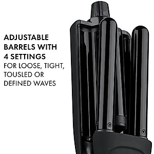 HOT TOOLS Professional Black Gold Adjustable Multi-Hair Waver