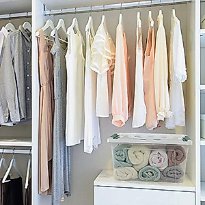 Saedy 14 Quart Latching Box, Great Funtionality Plastic Storage Bin with Lid, Clear Transparent Box with Handles