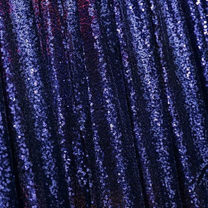 JYFLZQ Navy Blue Sequin Backdrop Curtains 2ft x 8ft 2 Panel Glitter Photo Booth Backdrops Sparkly Photography Background Drapes for Parties Wedding Bridal Showers