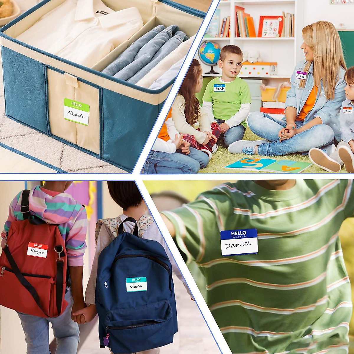 Zacool 160 Colorful Name Tag Stickers - School, Party, Office