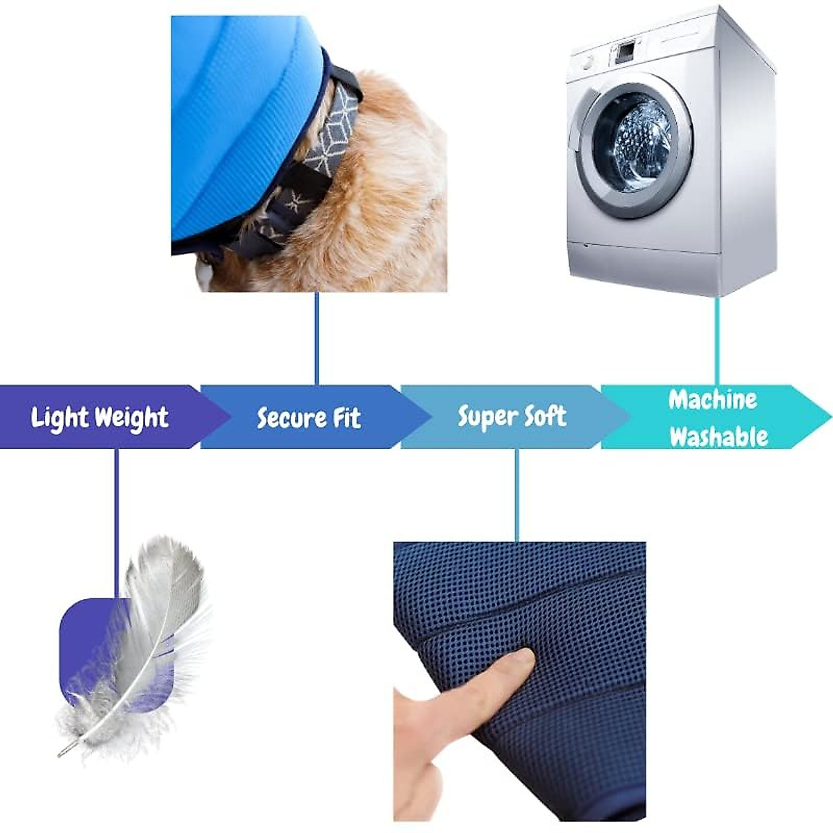 Generic Extra Large Pet Recovery Collars Extra Large Blue