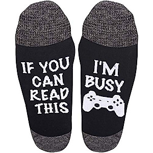 Unisex Cotton Socks If U Can I'm Gaming Socks, Gamer Socks Funny Novelty Socks Great Christmas for Men Women