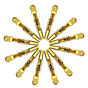 Premium Hair Clips 12 Pack - Large Croc Clips for Thick Hair Styling and Sectioning - Gold