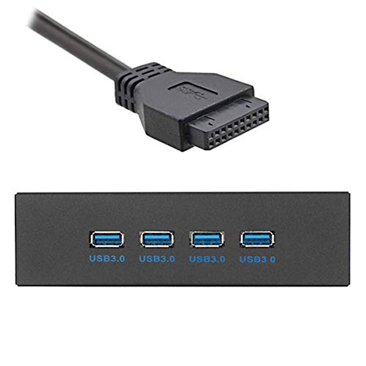 Xiwai USB 3.0 HUB 4 Ports Front Panel to Motherboard 20Pin Connector Cable for 5.25" CD-ROM Bay
