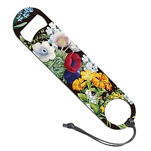 Funny Vintage Flowers and Plants Art Stainless Steel Bottle Opener Bar Key For Friend Boyfriend Men Joke Birthday Holiday Christmas Gifts