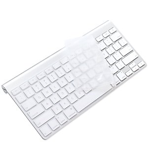 ProElife Ultra Thin Silicone Keyboard Protector Cover Skin for Apple Wireless Keyboard with Bluetooth MC184LL/B (Model A1314, U.S Layout) (Not Fits Magic Keyboard), Transparent