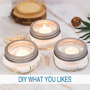 16 Pack Mason Jars 8 oz - Wide Mouth Mason Jars with Silver Metal Airtight Lids and Bands, Glass Canning Jar for Canning, Pickling, Preserving, Jam, Honey, DIY Decor, Shower Favors