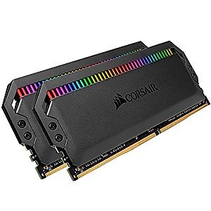 CORSAIR Dominator Platinum RGB 32GB (2x16GB) DDR4 3600 (PC4-28800) C18 1.35V AMD Optimized Memory- Black