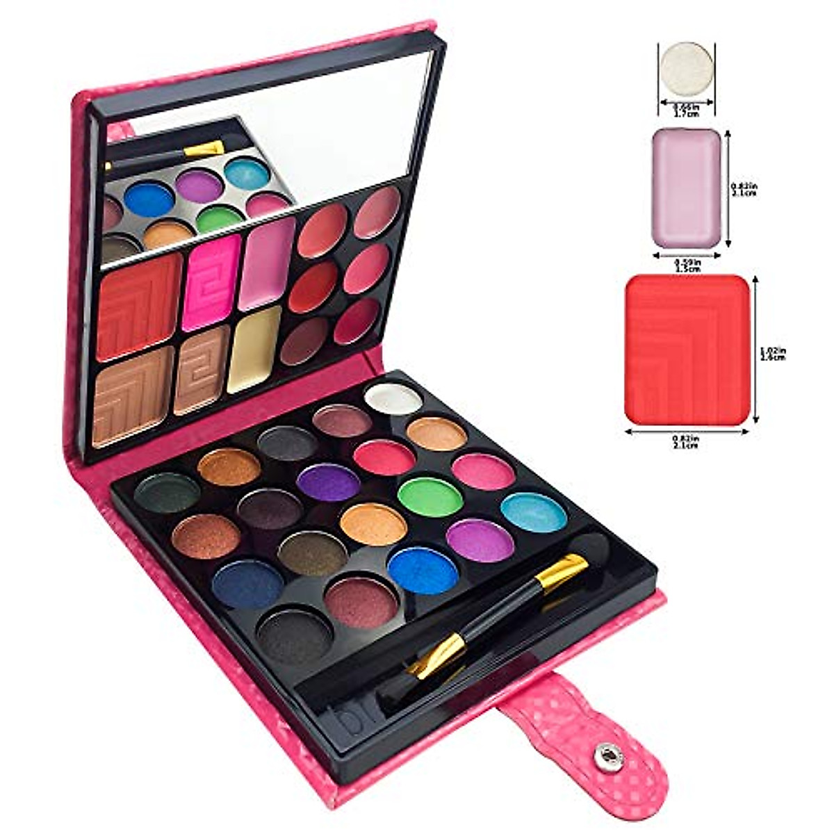 All in One Makeup Kit,Beauty Book Makeup Set With Eyeshadow Palette Lip Glosses Blushers Powder Concealer Mirror Brush,Professional Makeup Kit Set Gift for Women Girls,Beginners,Teens,32 Colors(Rosy)