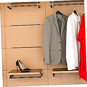 Housoutil 16 Pcs Clothes Rail Flange Shower Rod Holder Shower Curtain Rod Holder Socket Holders Closet Rod Brackets Curtain Rod Ceiling Mount Ceiling Mount Drapery Closet Rod Support Ceiling