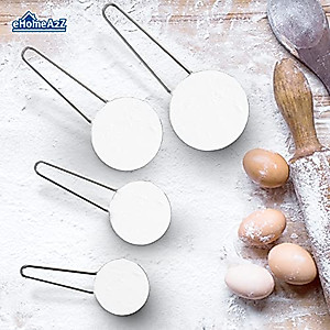 EHOMEA2Z Stainless Steel Measuring Cups Set 4Pc Metal Culinary Couture For Dry Liquid Kitchen Gadgets (1, 4-Piece Set)