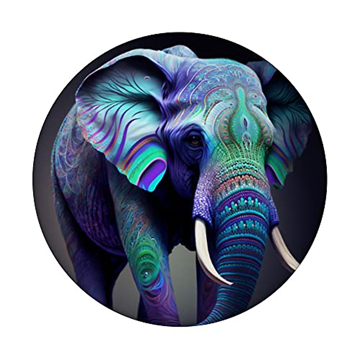 Elephant with Henna Elephant PopSockets Swappable PopGrip