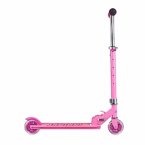 Voyager 2 Wheel Kick Scooter with Light Up Wheels and T-bar – Foldable, Non-Slip Deck, Comfortable & Smooth Ride