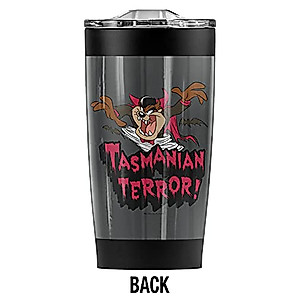 Logovision Looney Tunes Taz Terror Stainless Steel Tumbler 20 oz Coffee Travel Mug/Cup, Vacuum Insulated & Double Wall with Leakproof Sliding Lid | Great for Hot Drinks and Cold Beverages