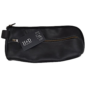 Hide & Drink, Carrying Case Compatible with Switch, Urban Travel Pouch, Soft Storage Bag, Scratch & Bump Protection, Minimalist Essentials, Full Grain Leather, Handmade, Charcoal Black