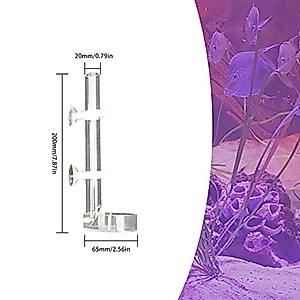 4Pcs Shrimp Feeding Tube and Dish, 2 Acrylic Shrimp Feeder Tube 2 Aquarium Shrimp Feeding Dish Clear Crystal Glass Shrimp Feeder Tube Tray with Suction Cup Fish Tank Feeding Supplies (Small)