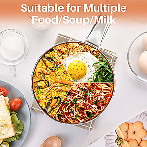 Zunmial Sauce Pan,4 Pieces Saucepan Set- 1.5Qt & 2Qt Nonstick Saucepans with Lids,Copper Pot,Non Stick Pots,Sauce Pot,Small Cooking Pot