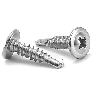 #8 x 3/4" Sheet Metal Screws 100PCS 410 Stainless Steel Truss Head Fast Self Tapping Screws by SG TZH