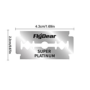 100 Count Double Edge Razor Blades - Men's Safety Razor Blades for Shaving - Platinum Stainless Steel Double Razor Shaving Blades for Men for a Smooth Clean Shave