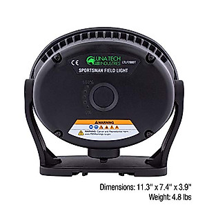 Luna Tech, Sportsman Field Light, 2000 Lumens, Rechargeable, Waterproof, Dual Magnetic Swivel Base, Emergency Repair/Job Site Lighting