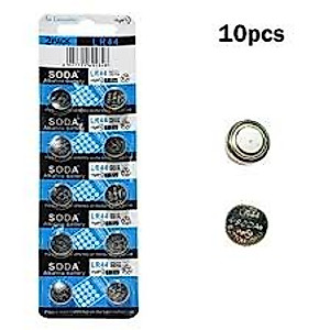 AG13 LR44 L1154 357 A76 Alkaline Button Cell Battery with Retail Blister Pack Cards (10) by YMCtoys
