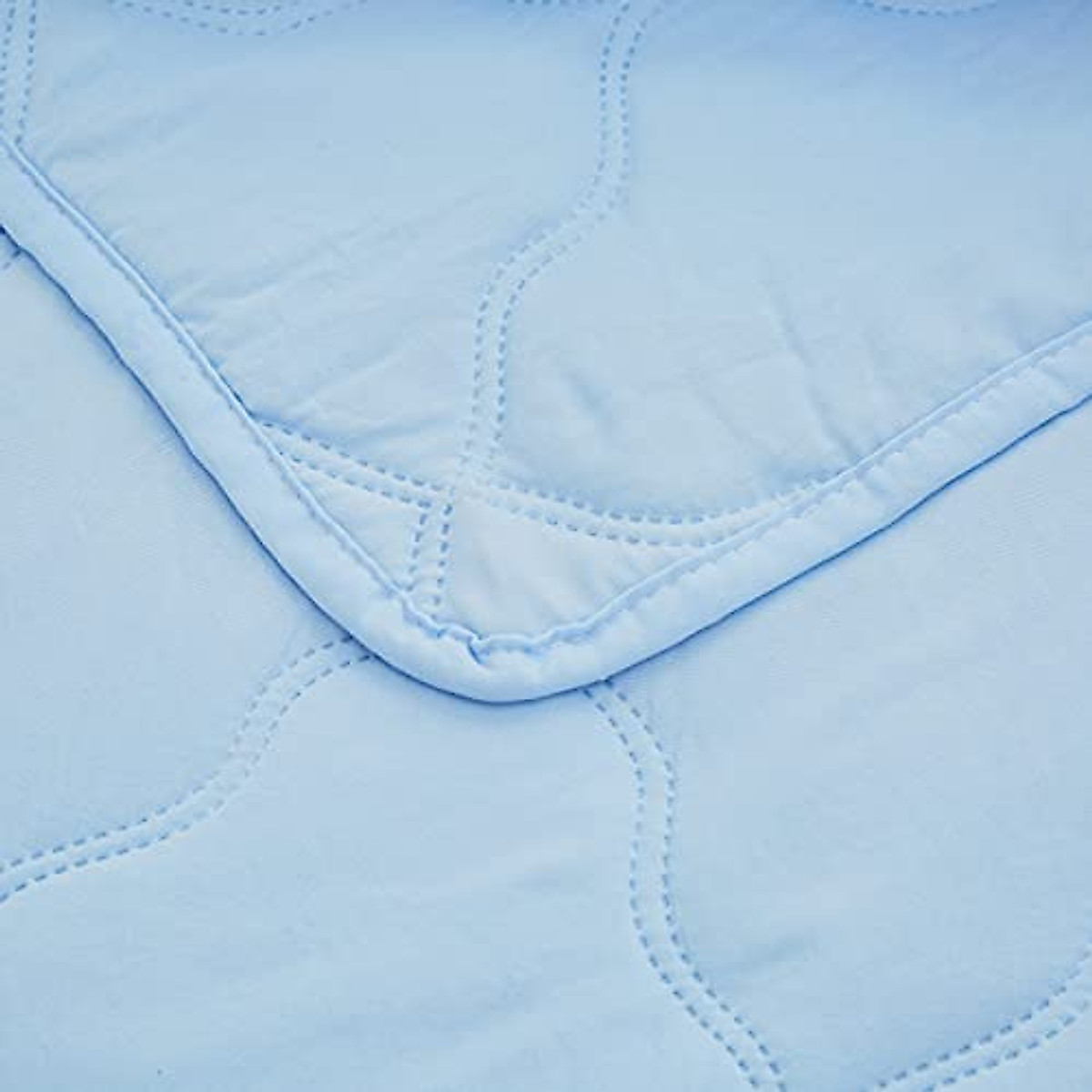 Down Alternative Toddler Quilt Comforter Super Soft Design for Baby Boys Girls, Breathable Quilted Crib for Winter Nap Sleeping Nursery Bed Light Blanket - 39”x59” Blue