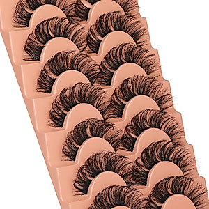 TOOCHUNAG D Curl Lash Clusters Fluffy False Eyelashes 18mm Wispy Volume Individual Lashes Extensions 56 Pcs Natural Fake Eyelashes Clusters