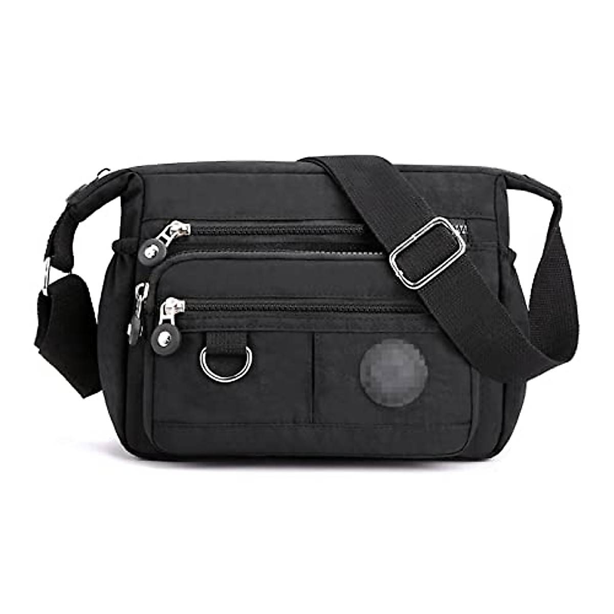Crossbody Bag for Women Waterproof Multi-Pocket Messenger Bag Large Capacity Lightweight Shoulder Bag Casual Handbag for Daily Use Work Travel (Black)