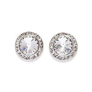 Dasha 17mm Pierced Crystal Performance Earrings Crystal 2710P
