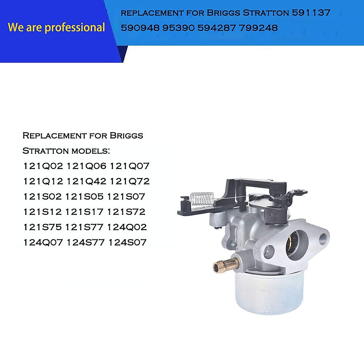 ALL-CARB 591137 Carburetor Replacement for Briggs Stratton 590948 for 775EX Lawn Mower Replacement for Troy Bilt Pressure Washer Carburetor